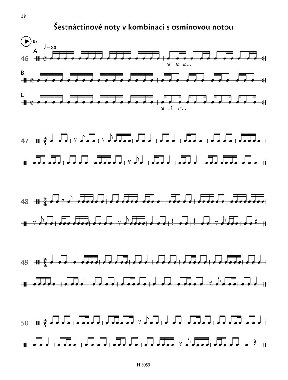 Základy hry na malý buben | Instruktivní díla |noty od nás - našenoty ...